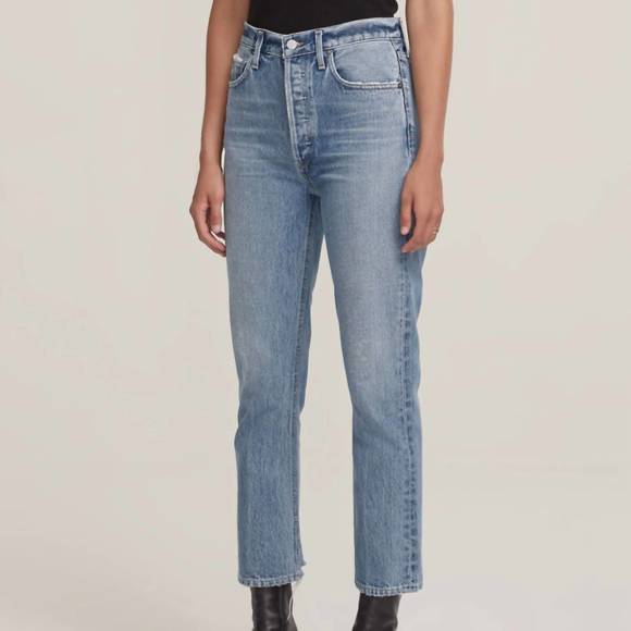 Agolde | Jeans | New Agolde Riley High Rise Straight Crop Jeans In ...